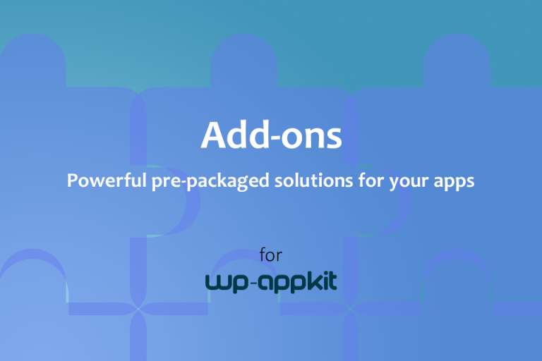 First WP-AppKit Add-ons Are Available – WP-AppKit